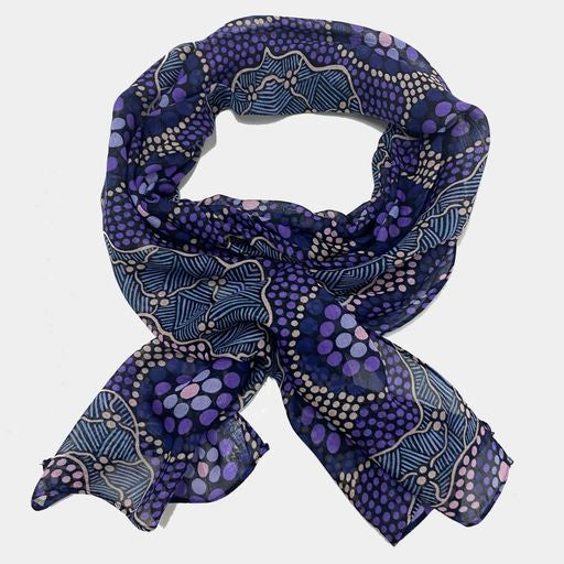 Women's Purple Connections Modal Scarf - First Nations Fashion- Mainie ...