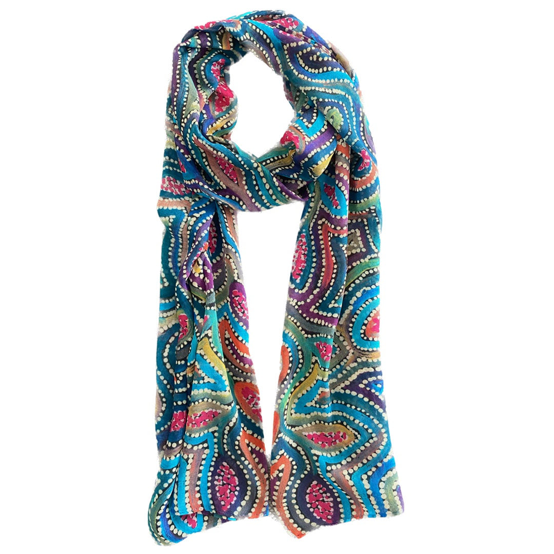 Women's Cockatoo Creek Modal Scarf - First Nations Fashion- Mainie ...
